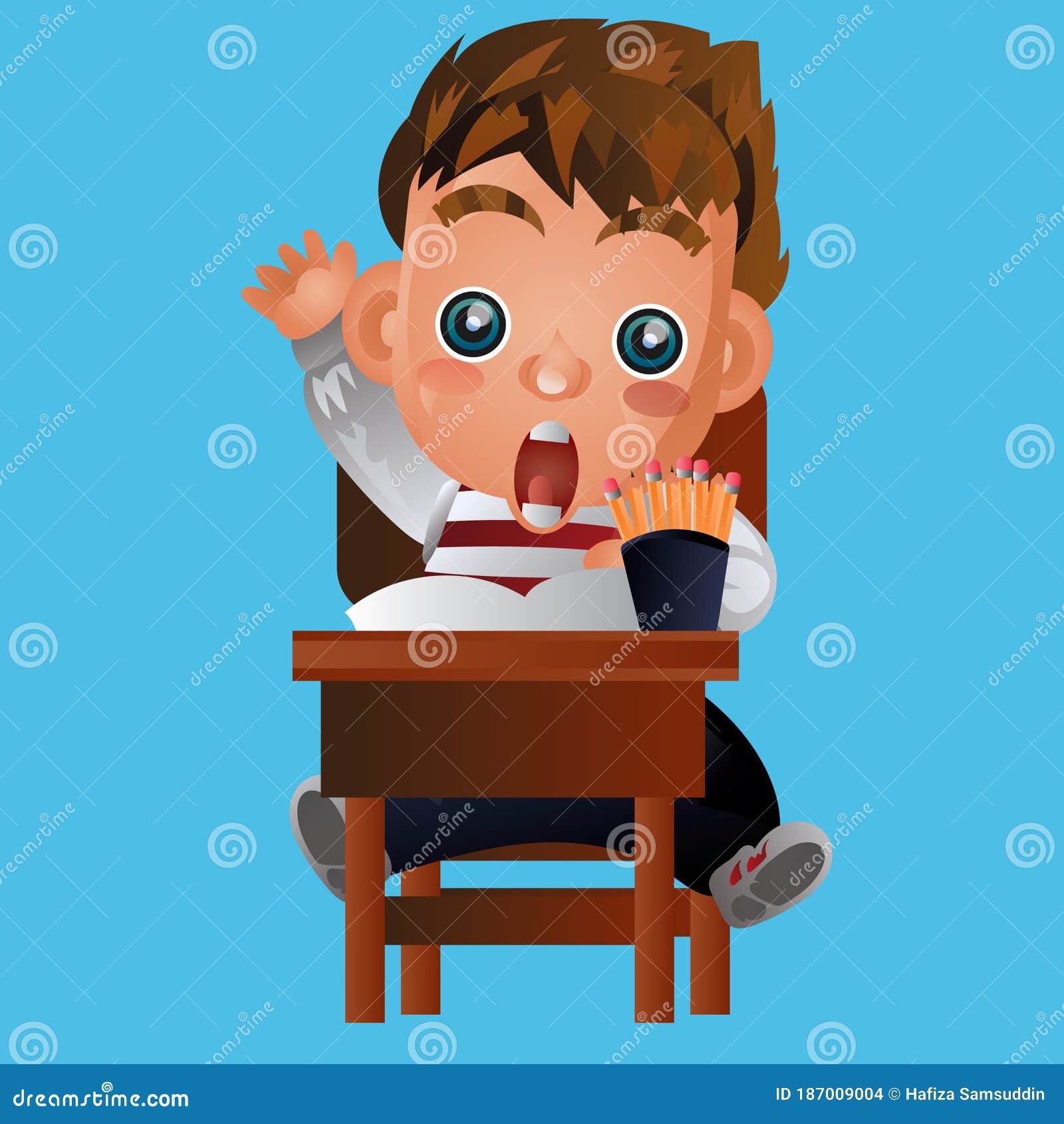 Boy Looking Shocked. Vector Illustration Decorative Design Stock Vector ...