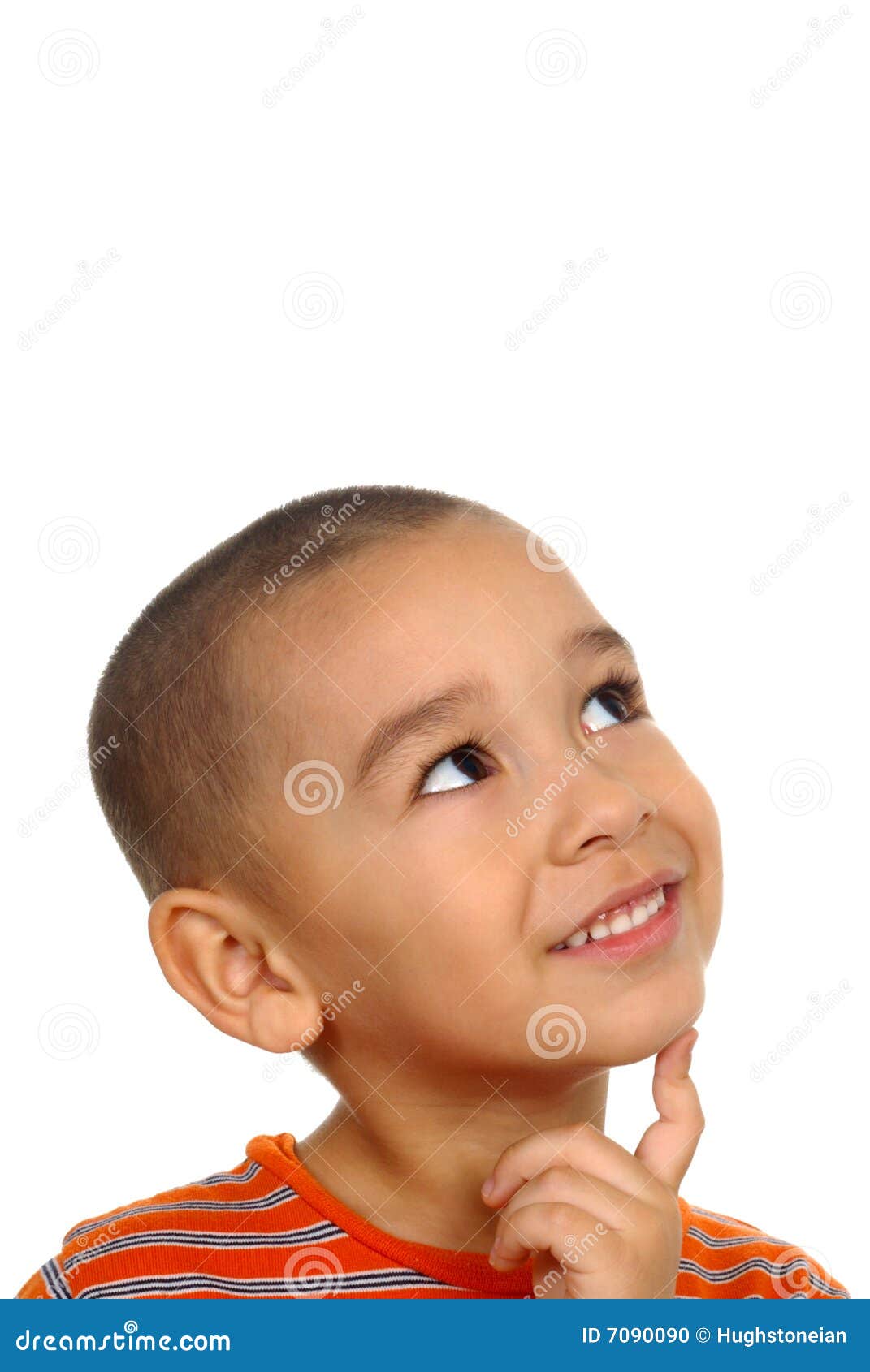 Boy looking up in wonder stock photo. Image of child, aspiring - 7090090