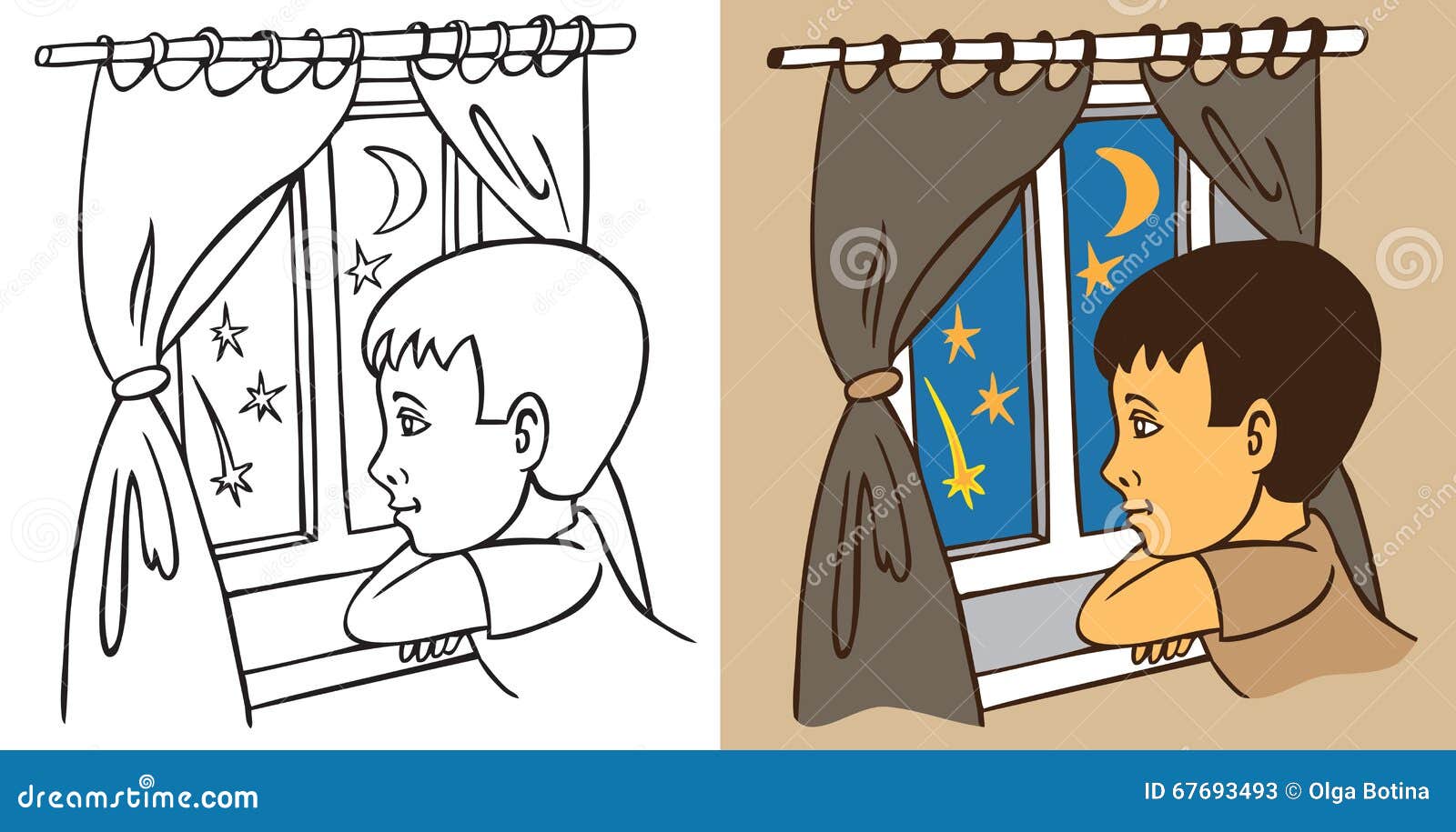 Boy Window Night Stock Illustrations – 1,120 Boy Window Night Stock ...