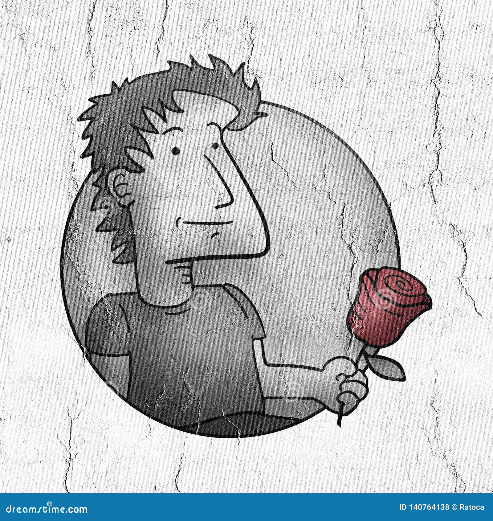 Boy in love stock illustration. Illustration of white - 140764138