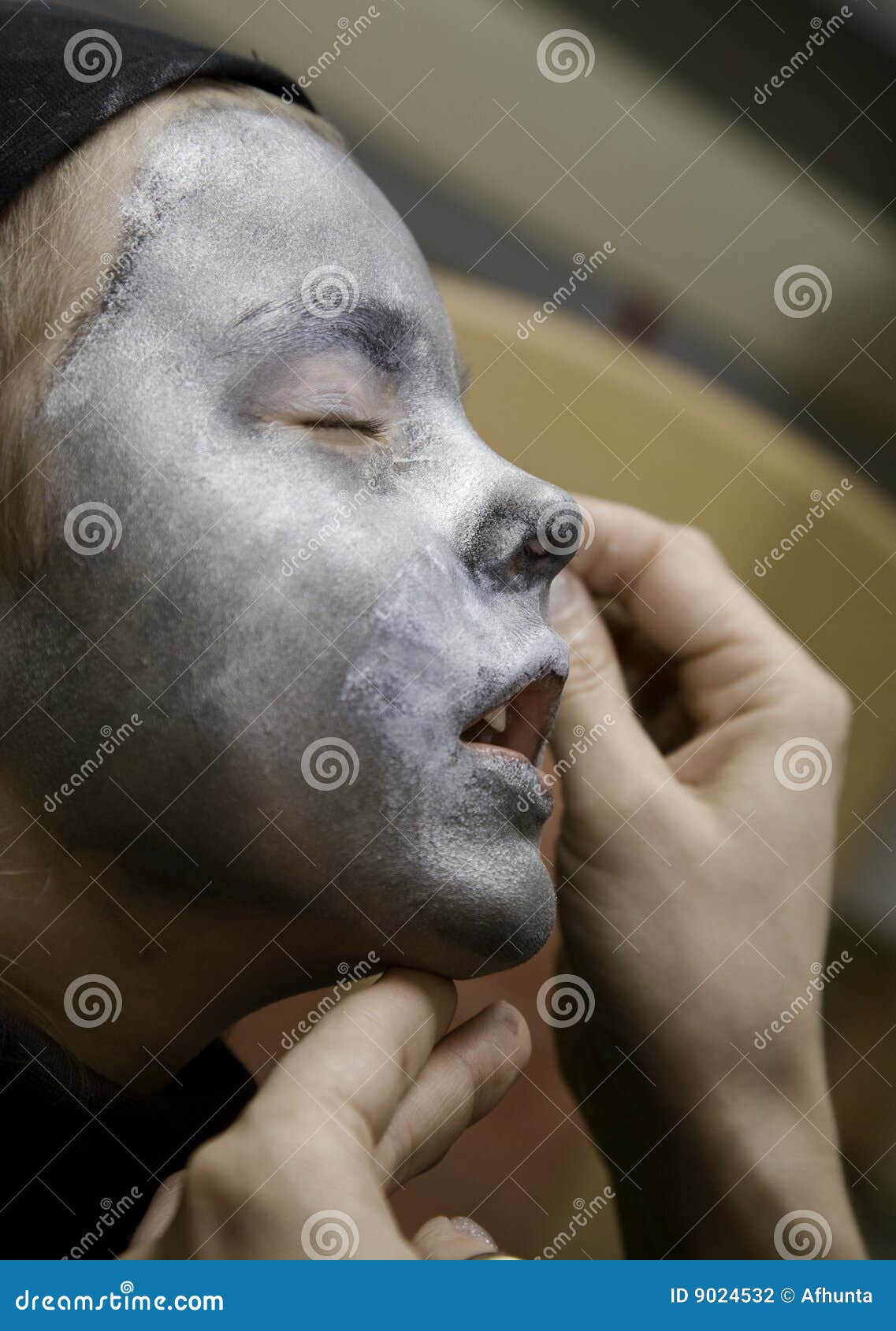The Boy Makes a Children S Make-up Stock Photo - Image of offspring ...