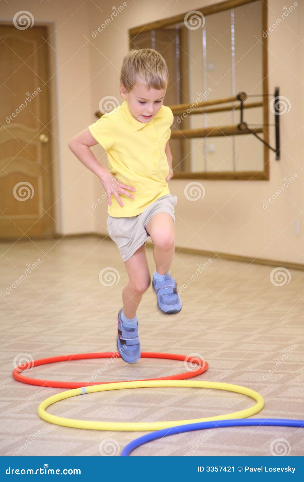 Boy makes exercise stock image. Image of sport, fitness - 3357421