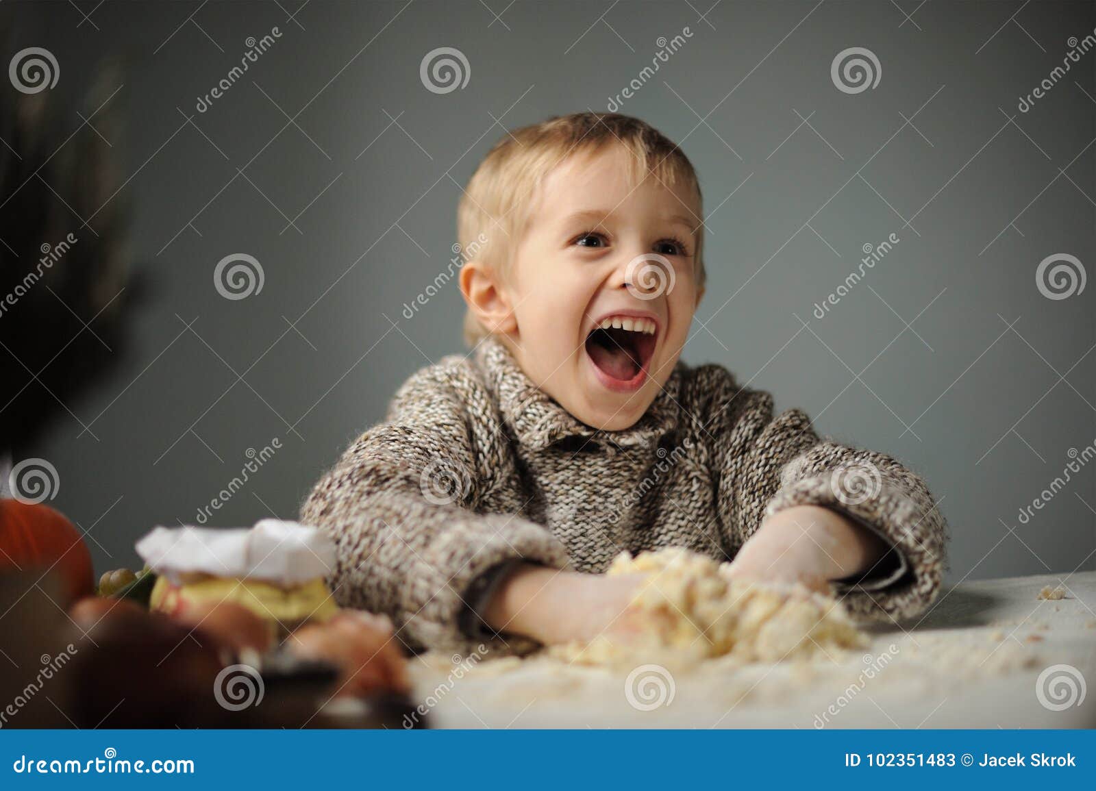 A boy in the kitchen stock image. Image of kitchen, cook - 102351483