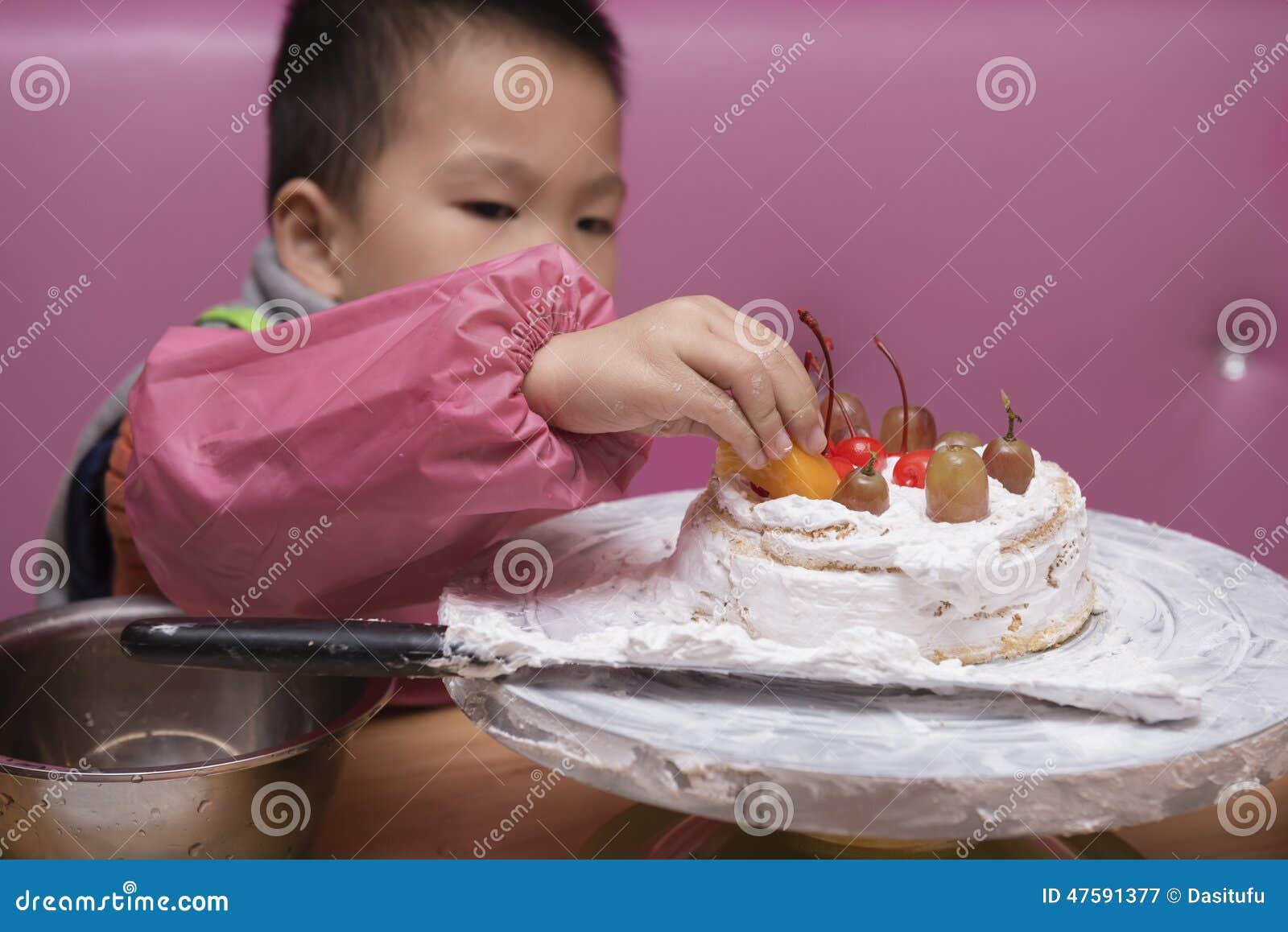 Boy making cake stock image. Image of life, cook, finger - 47591377