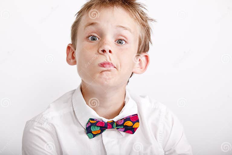 Boy Making a Funny Expression Stock Image - Image of hair, happiness ...