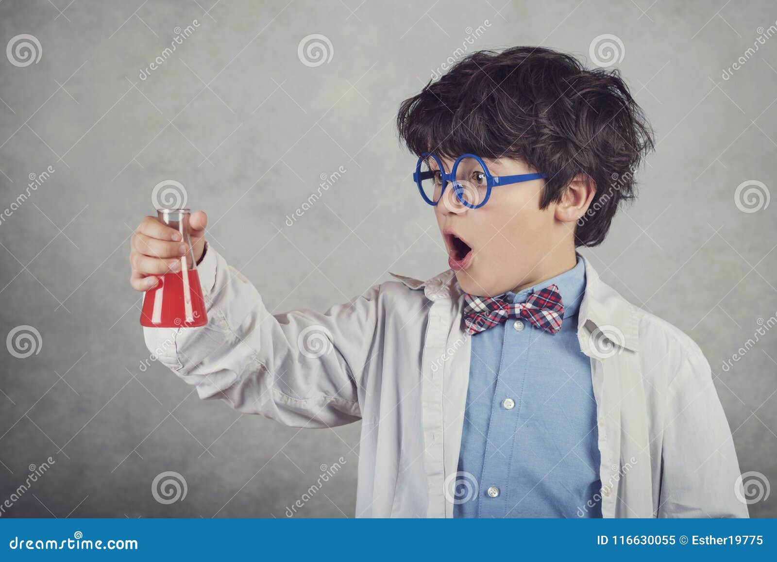Boy is Making Science Experiments in a Laboratory Stock Image - Image ...