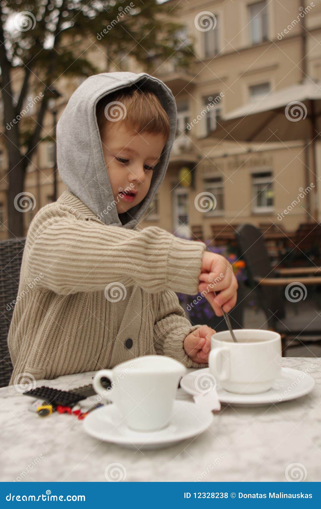 Boy making tea stock photo. Image of attentive, child - 12328238