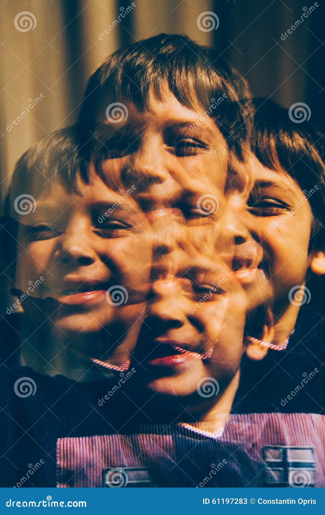 Boy with many faces stock image. Image of grin, happy - 61197283