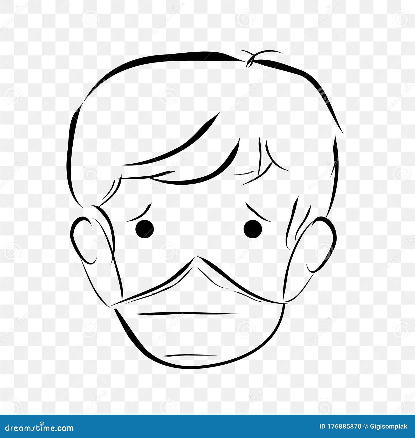 Boy - With Mask - Sketch 01B Vector Illustration | CartoonDealer.com ...