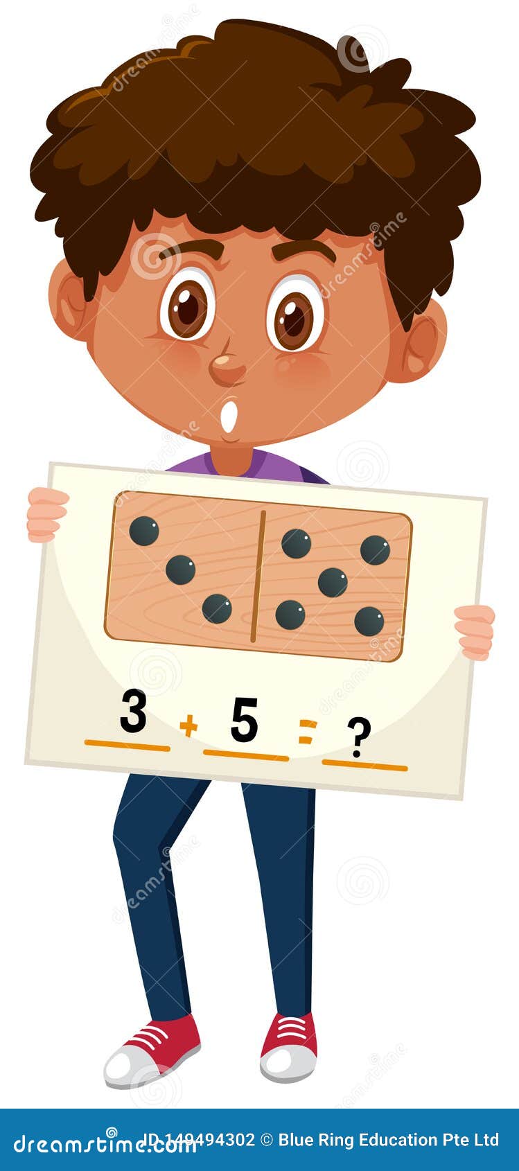 Boy with math question stock vector. Illustration of solution - 149494302