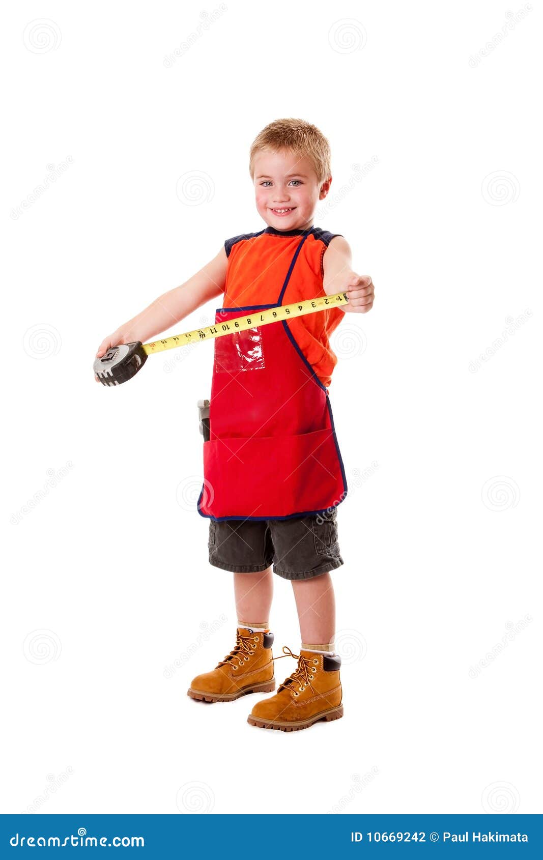 Boy with measuring tape stock photo. Image of smile, measure - 10669242