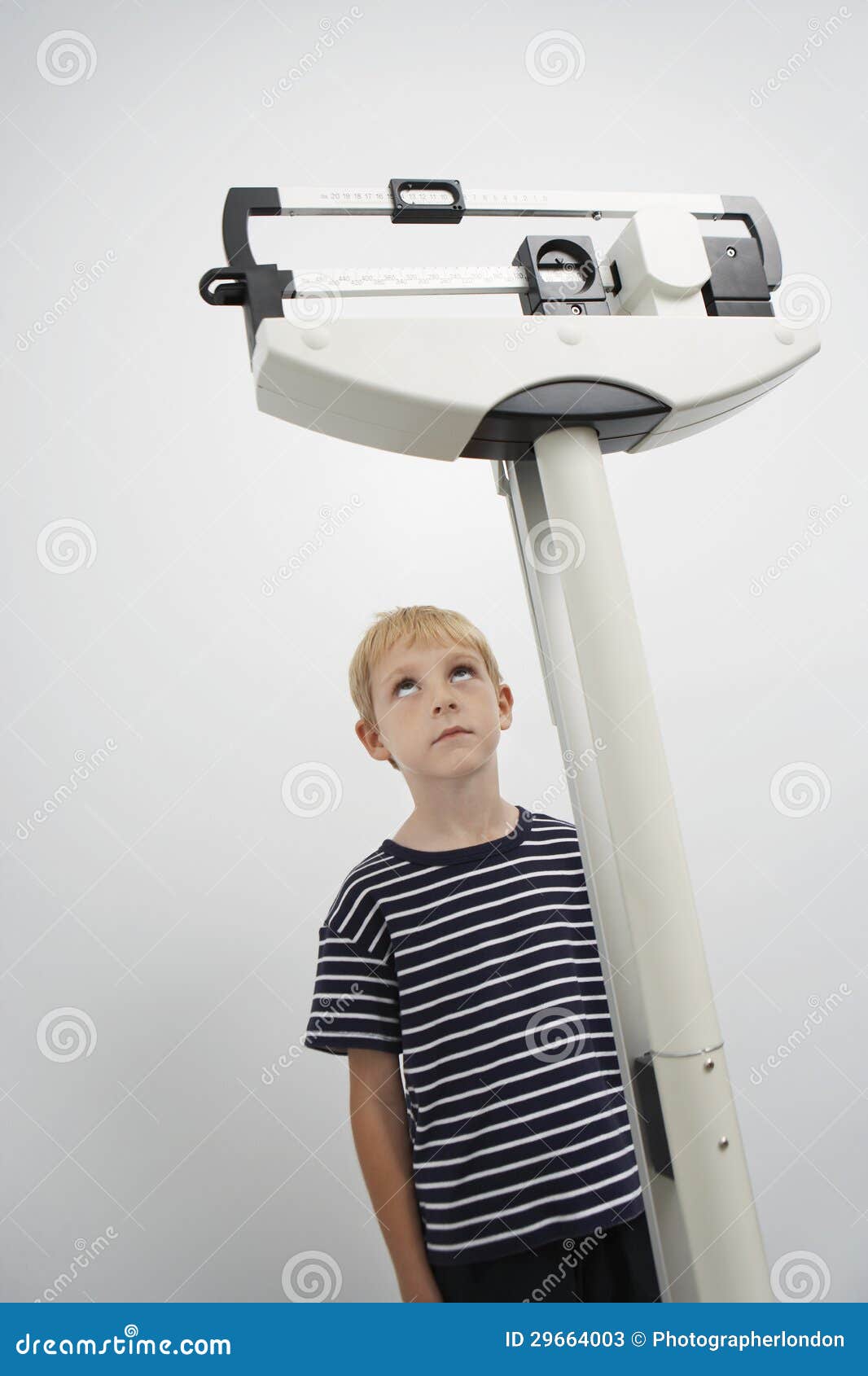 Boy Measuring Weight on Machine Stock Image - Image of healthcare ...