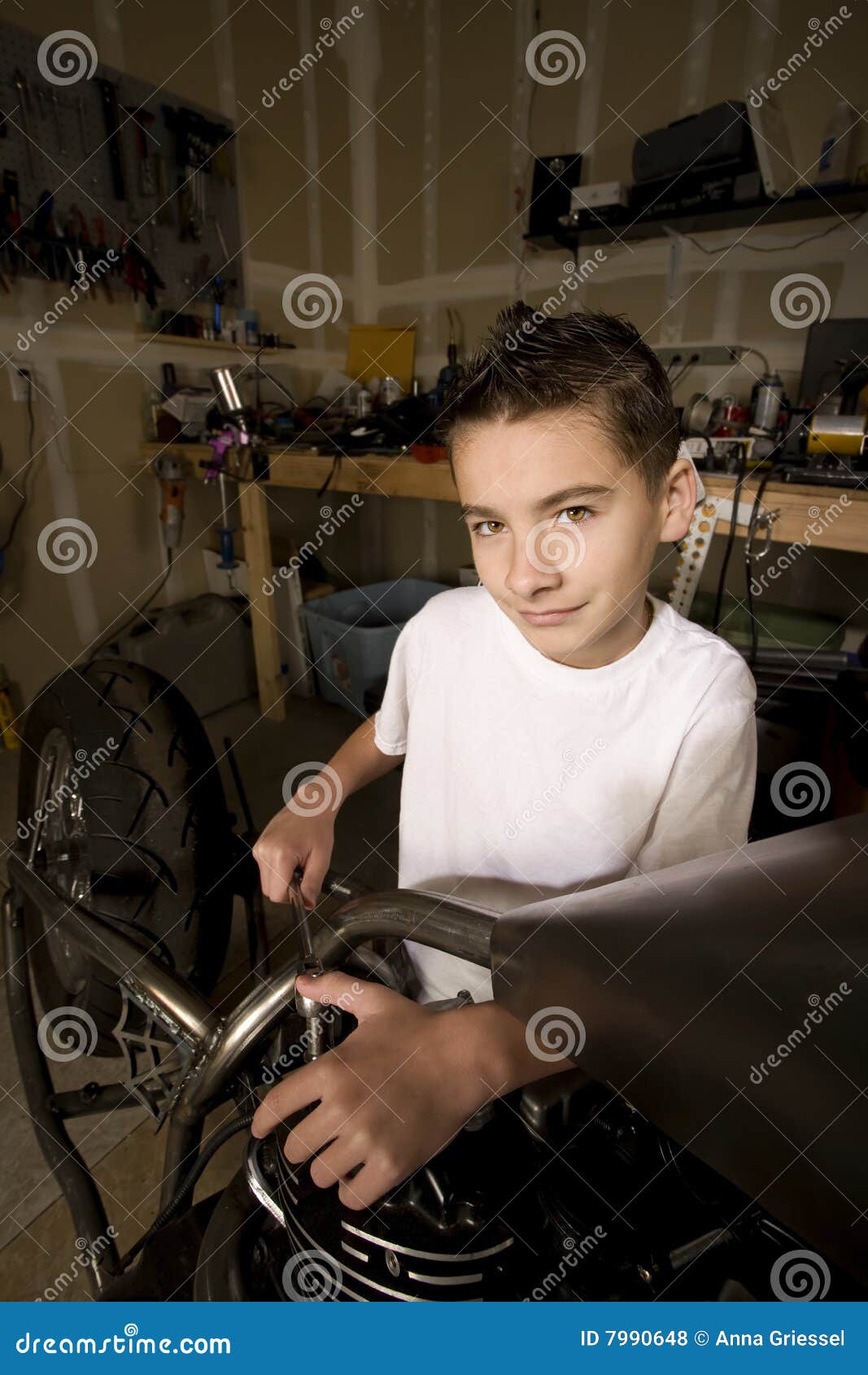 Boy Mechanic stock photo. Image of wrench, socket, cute - 7990648