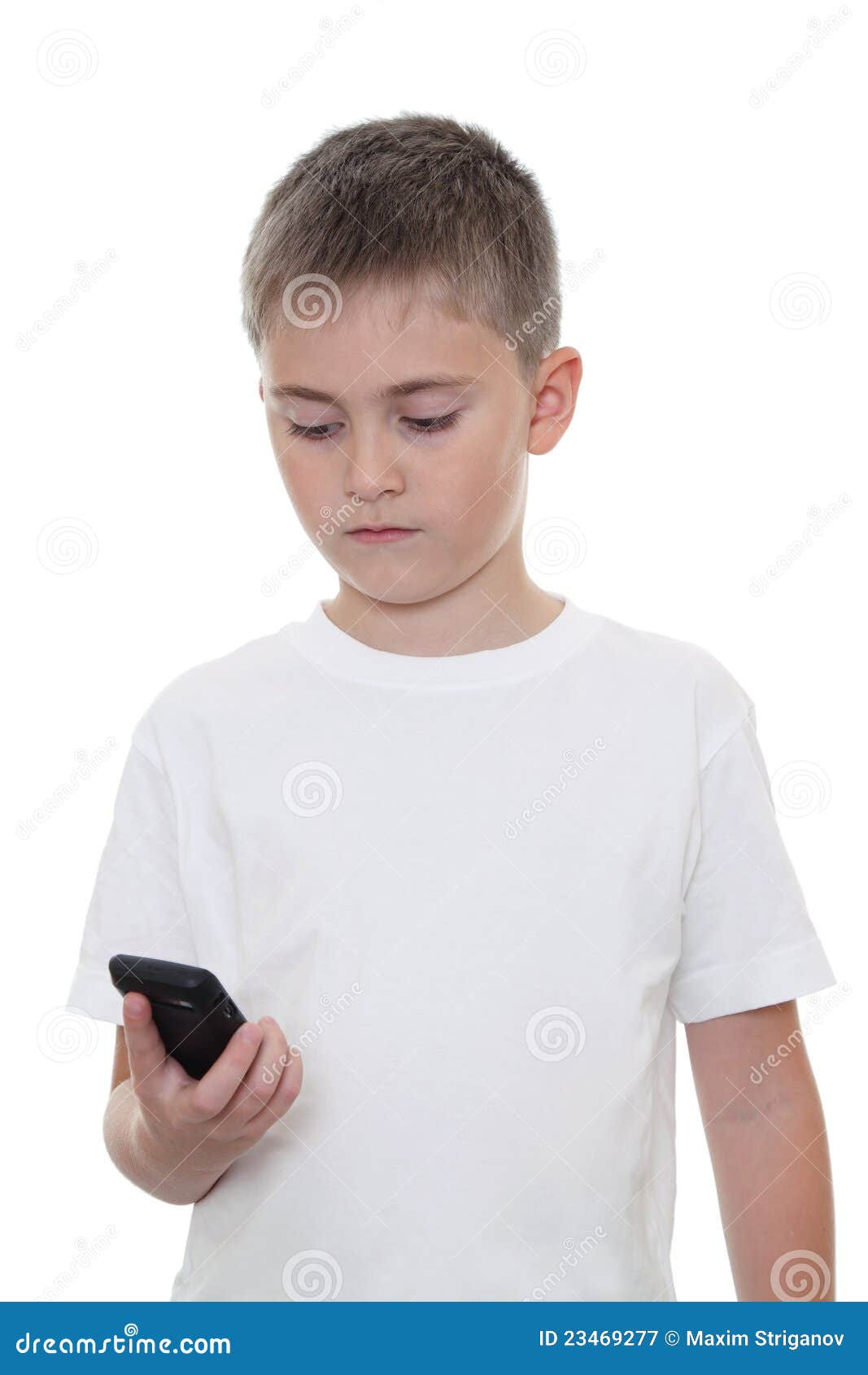 Boy with mobile phone stock image. Image of mobile, telephone - 23469277