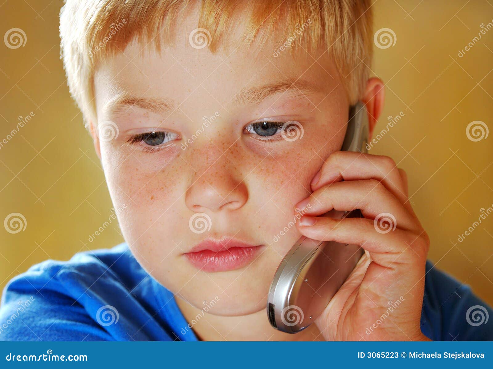 Boy with mobile phone stock image. Image of child, cute - 3065223