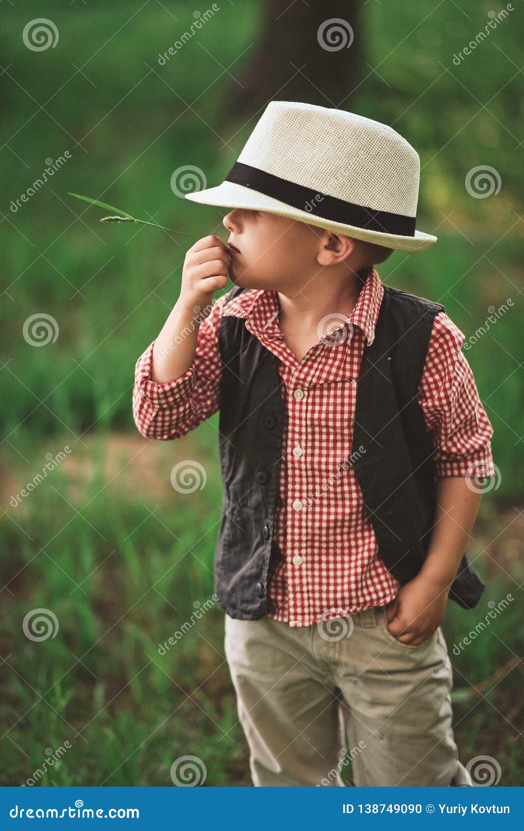 Boy Model Emotions Stylish Clothes Spring Outside Stock Photo - Image ...