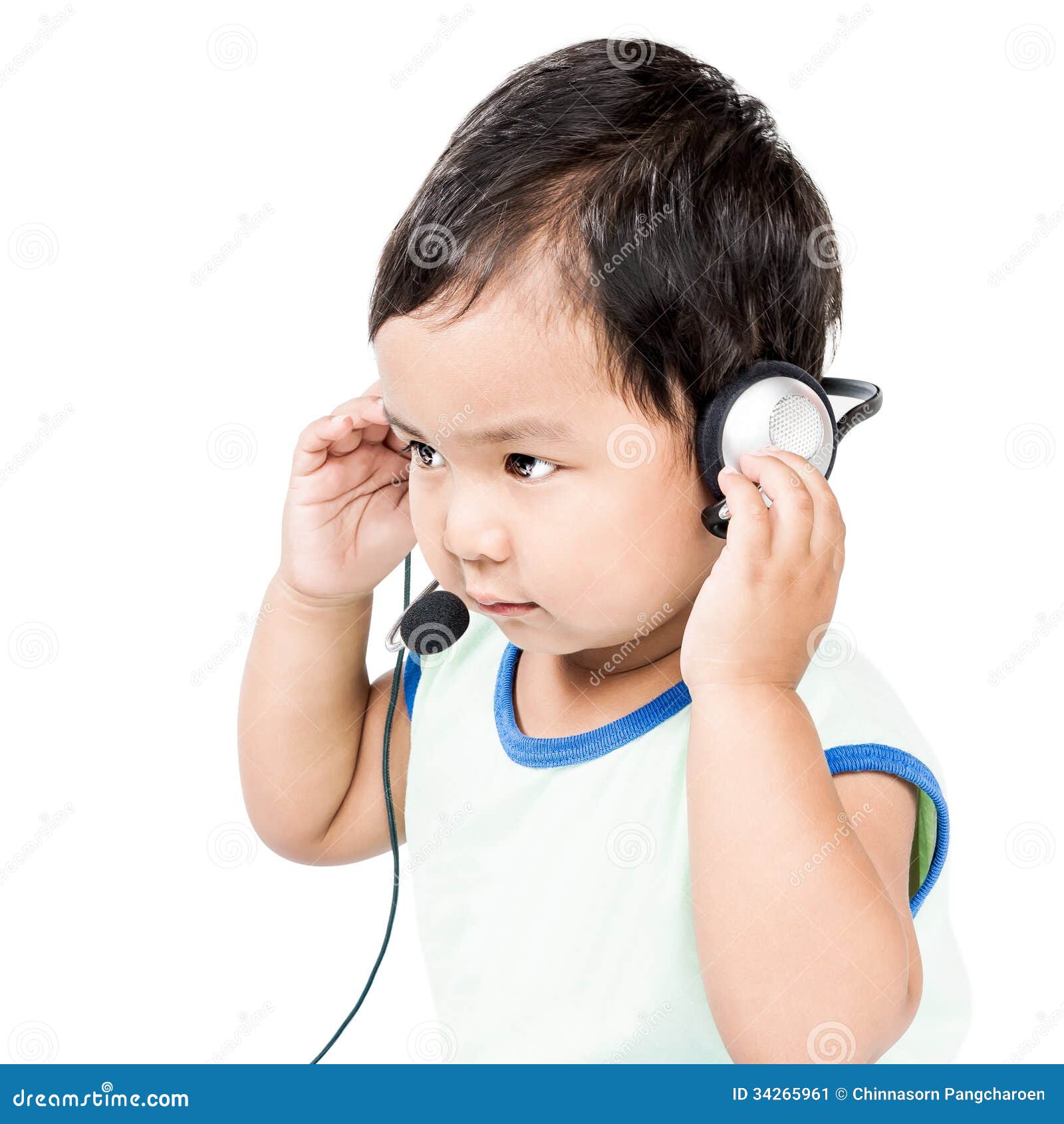 Boy Modern Headset stock image. Image of call, connect - 34265961