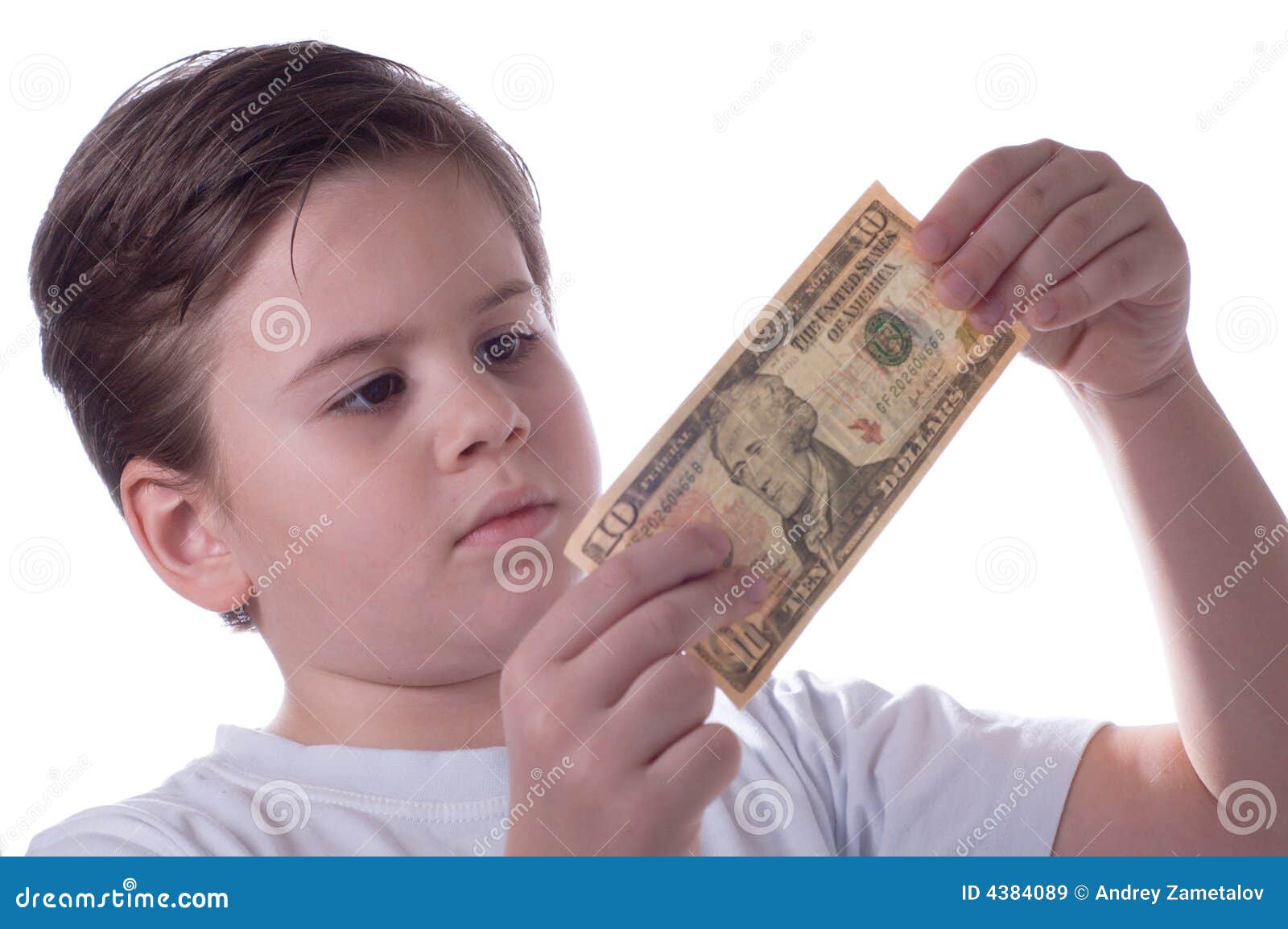 The boy and money stock image. Image of fingers, america - 4384089