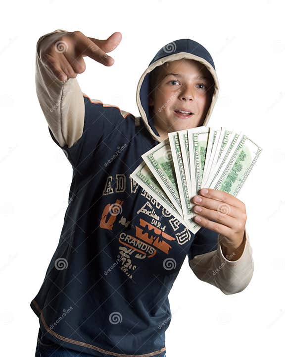 Boy with money stock image. Image of allowance, budget - 5980279