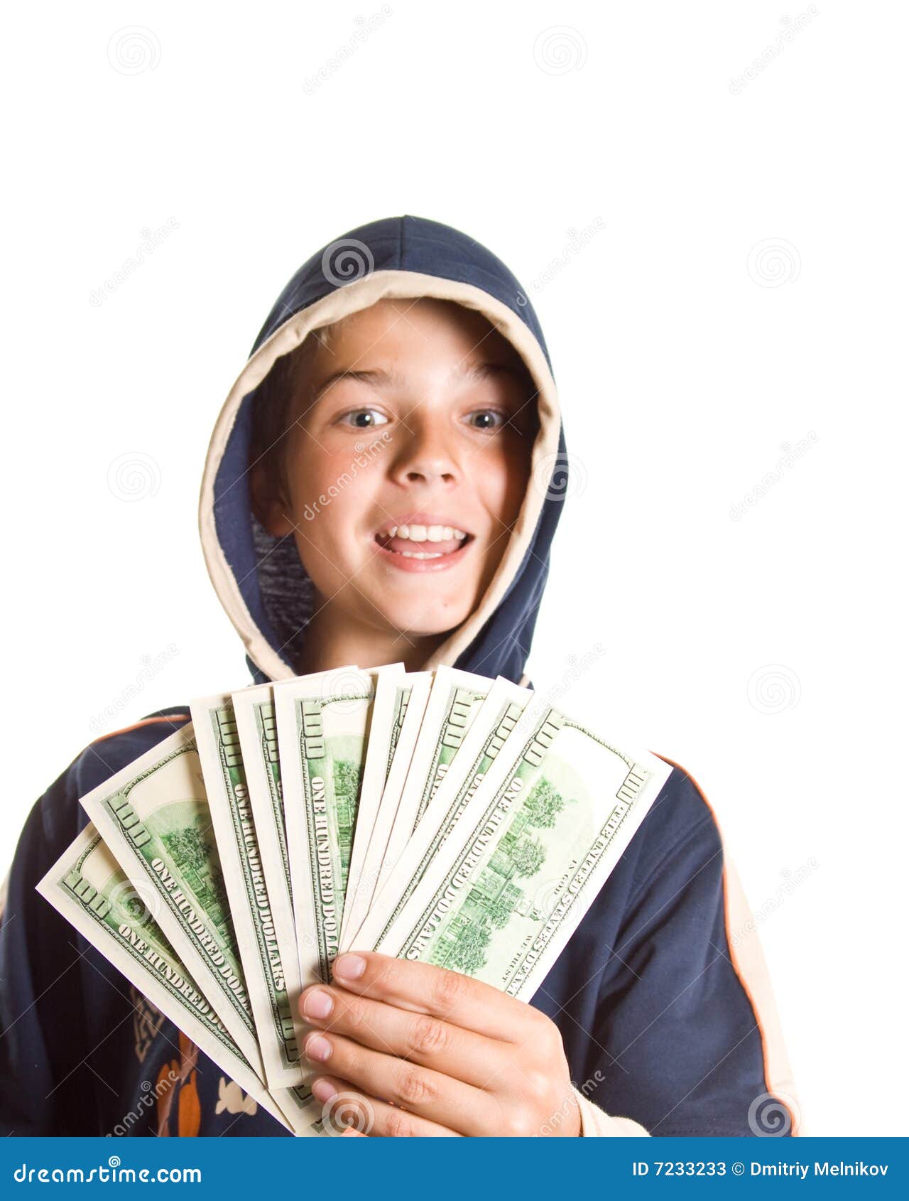 Boy with money stock image. Image of allowance, face, emotions - 7233233