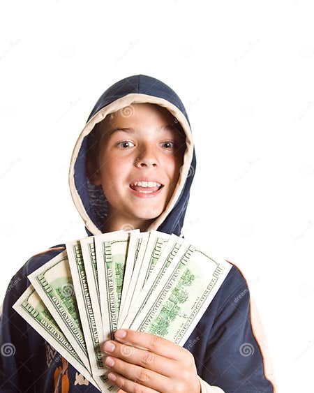 Boy with money stock image. Image of allowance, face, emotions - 7233233
