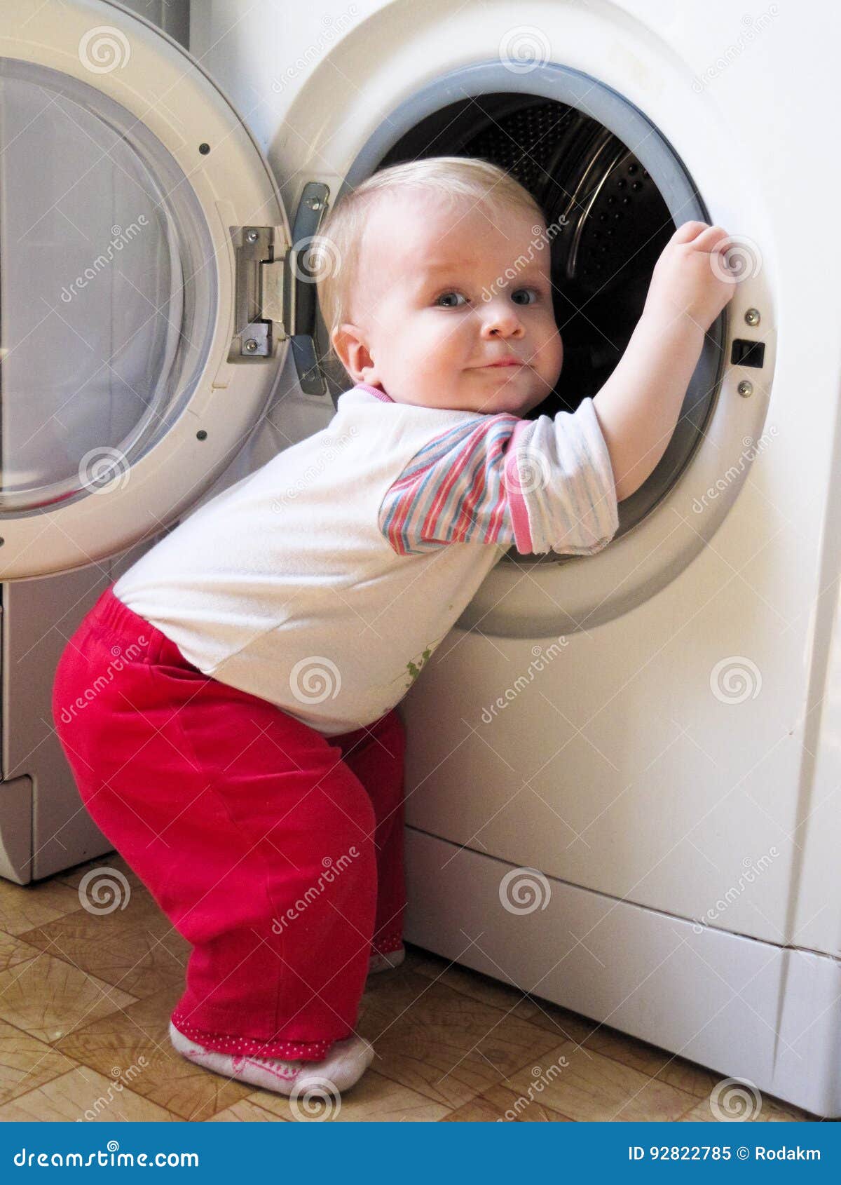 The boy mother`s helper stock image. Image of machine - 92822785