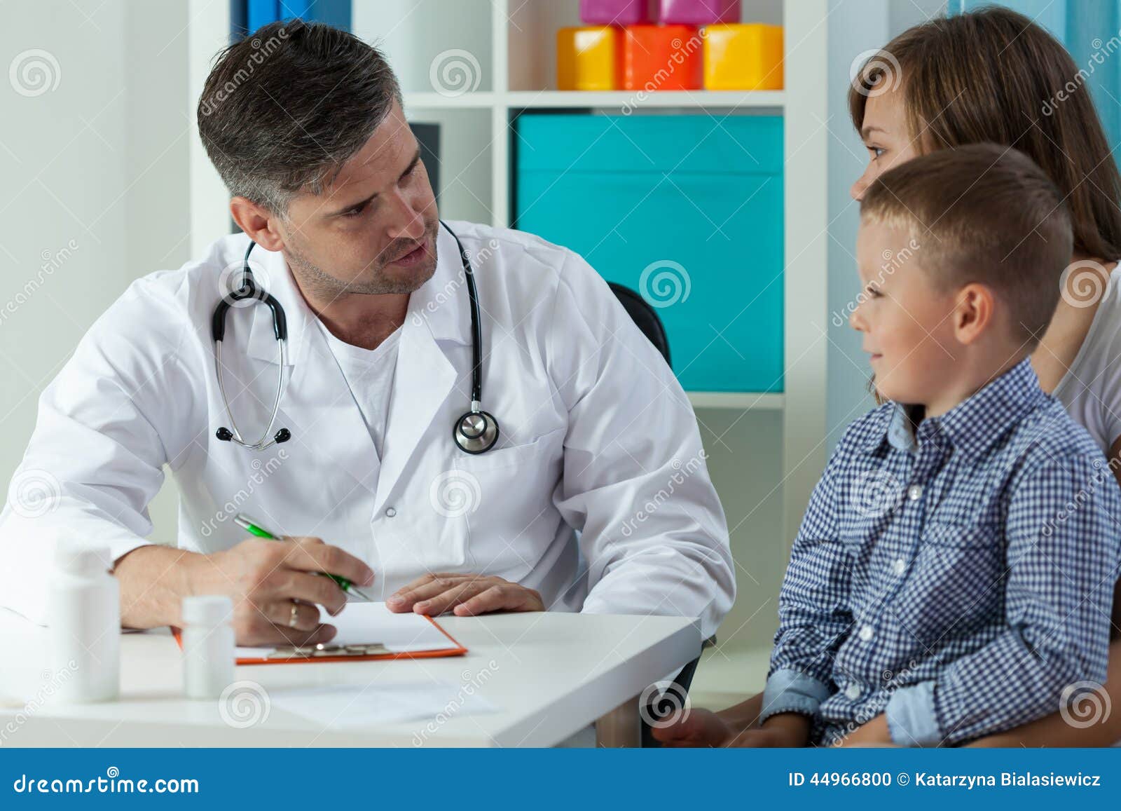 Boy with Mum on Pediatric Visit Stock Photo - Image of office, patient ...