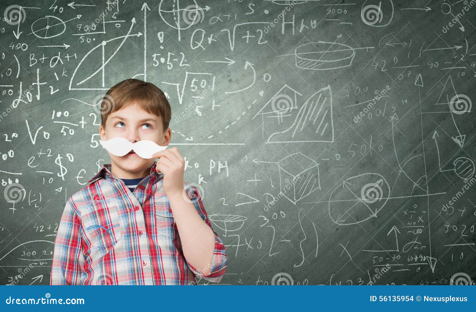 Boy with mustache stock photo. Image of cute, false, accessory - 56135954