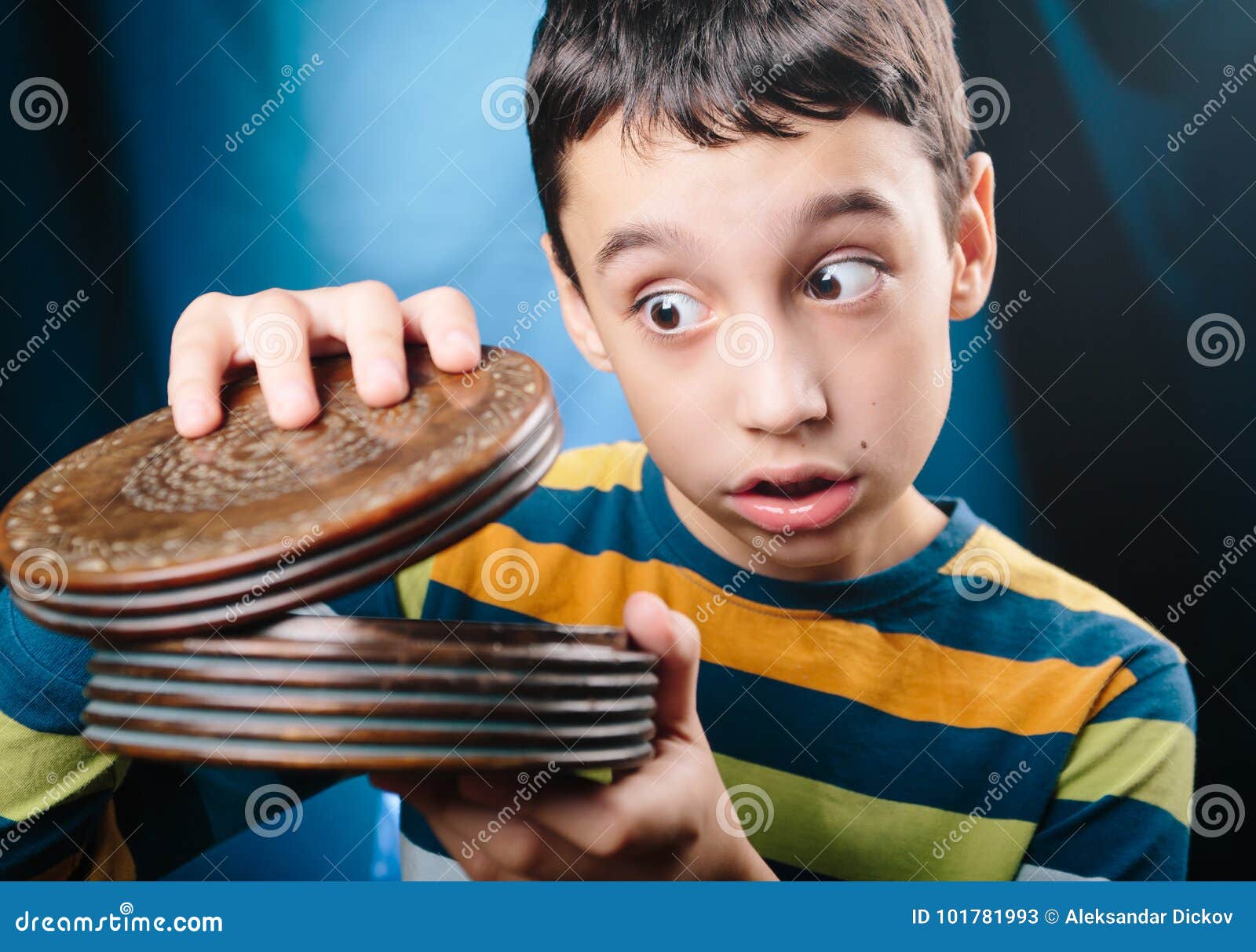 Boy with mystery box stock image. Image of people, treasure - 101781993