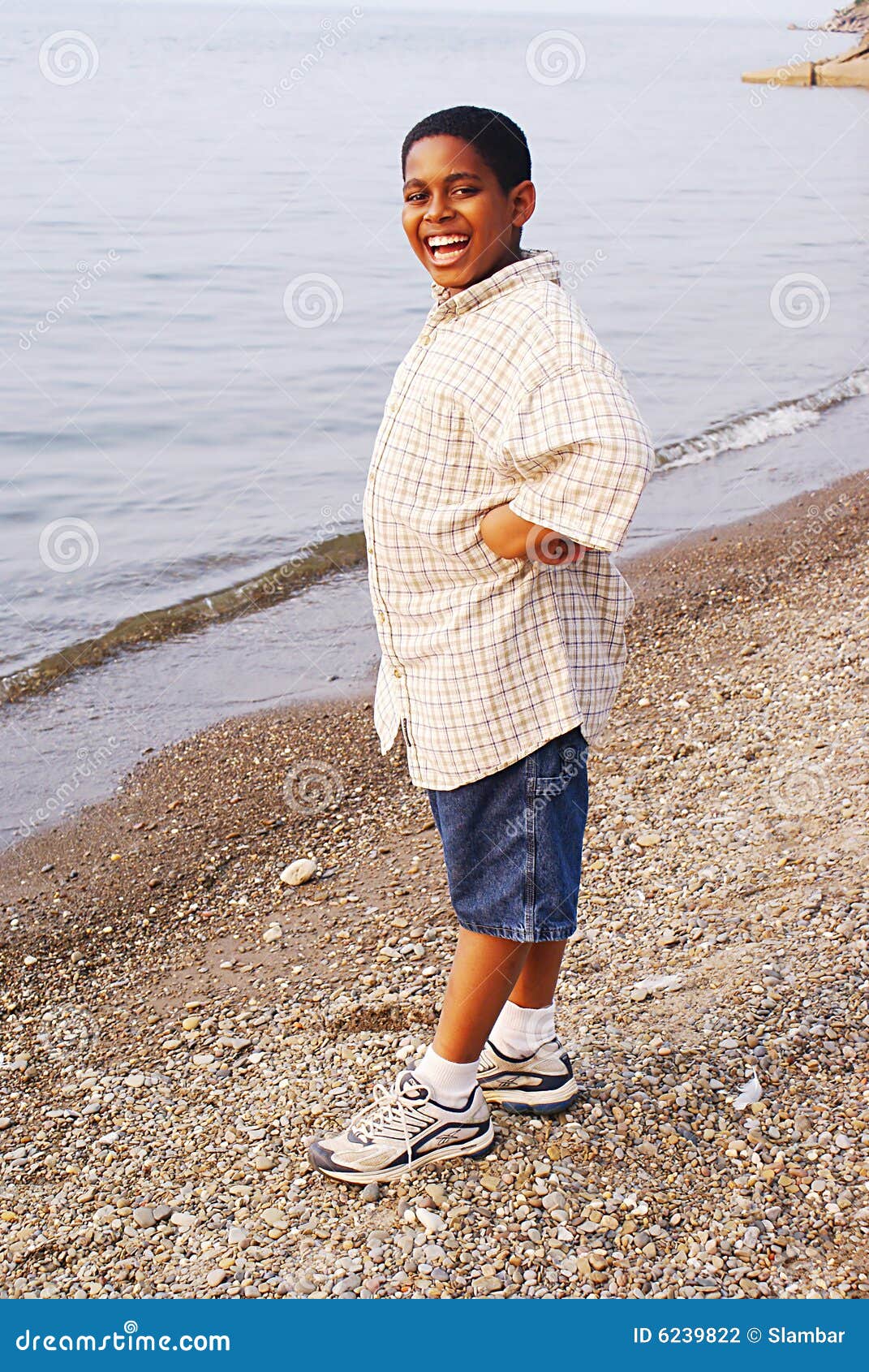 Boy Near Beach stock photo. Image of american, happy, smiling - 6239822