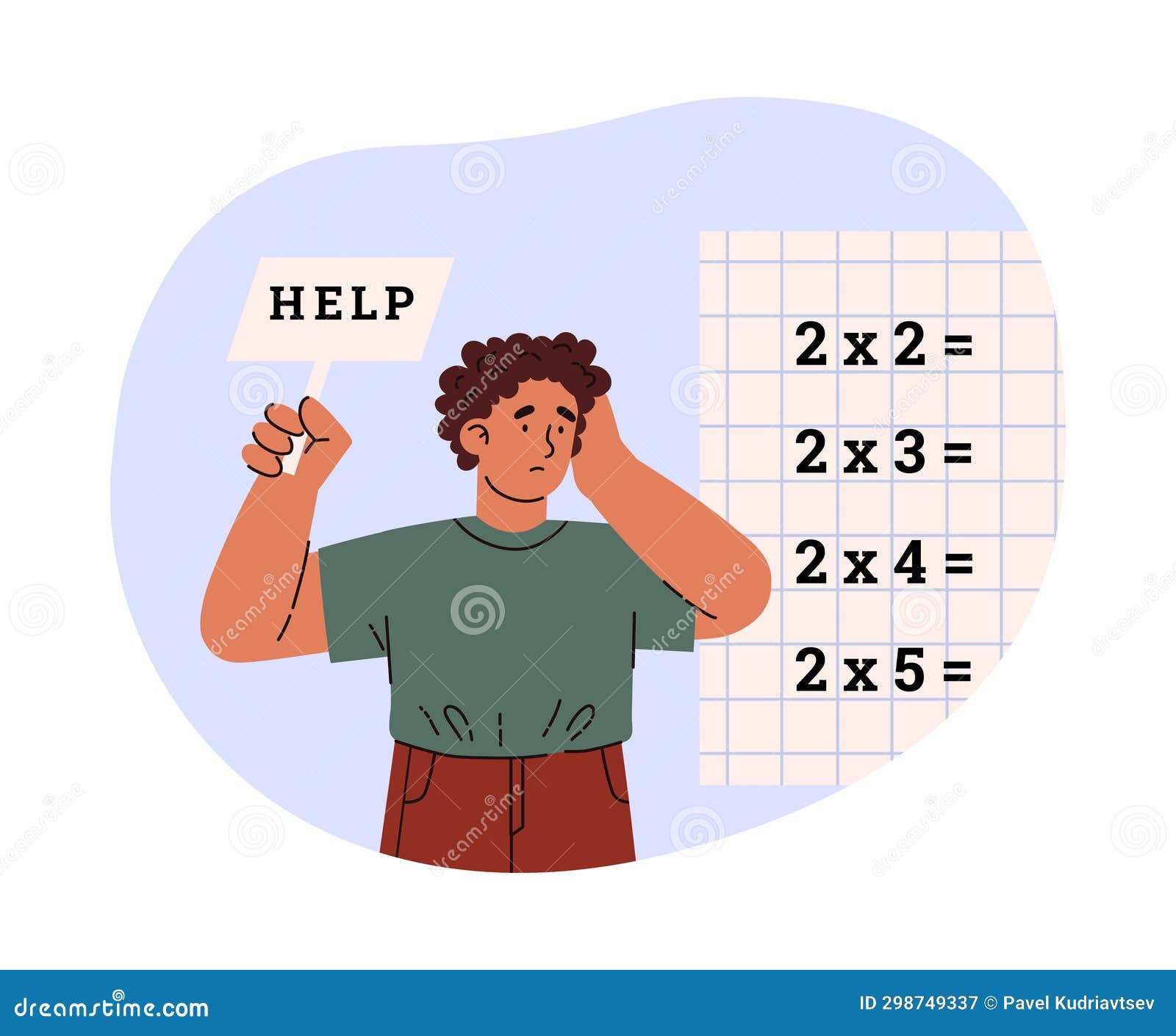 Math Disability Banner. Number Dyslexia Horizontal Poster. Vector ...