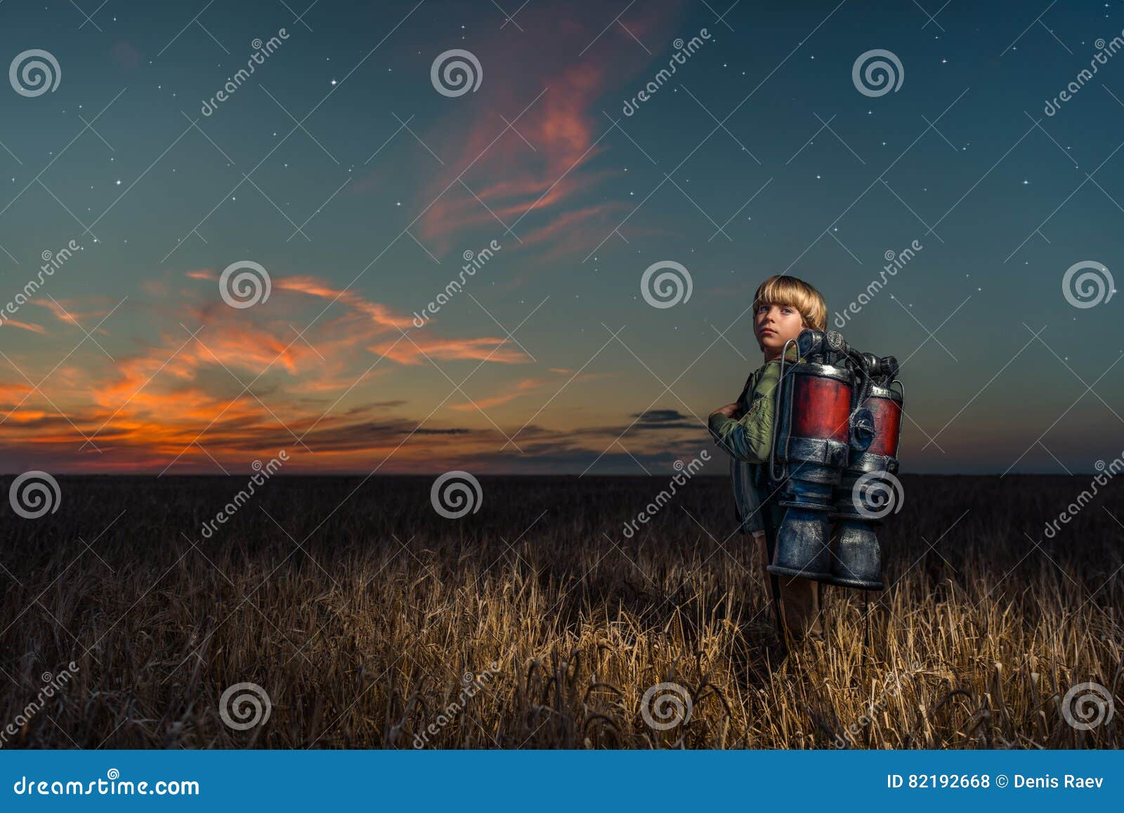 Boy at night stock photo. Image of agriculture, idea - 82192668