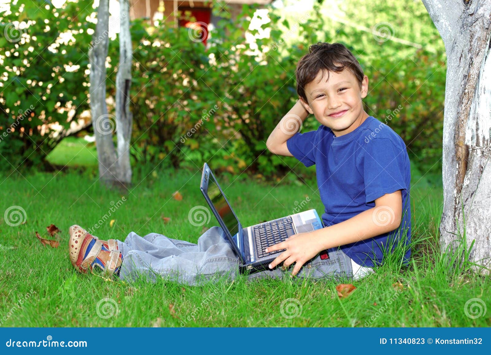 Boy with notebook stock image. Image of summer, browse - 11340823