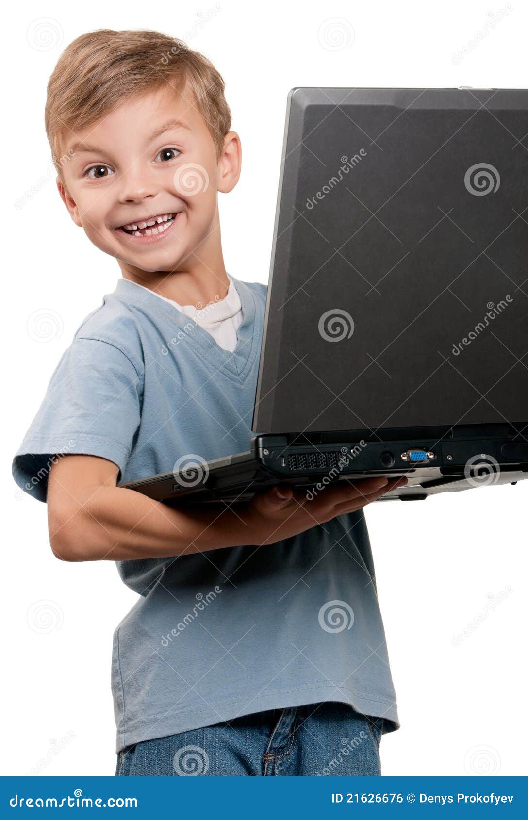 Boy with notebook stock photo. Image of casual, computer - 21626676