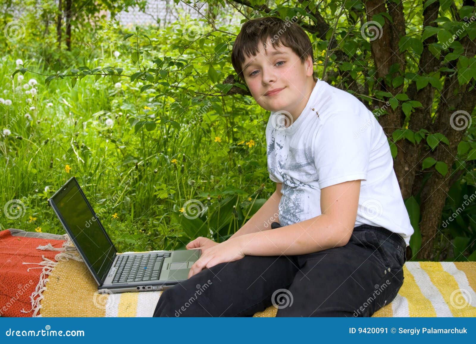 Boy with notebook stock image. Image of company, corporate - 9420091