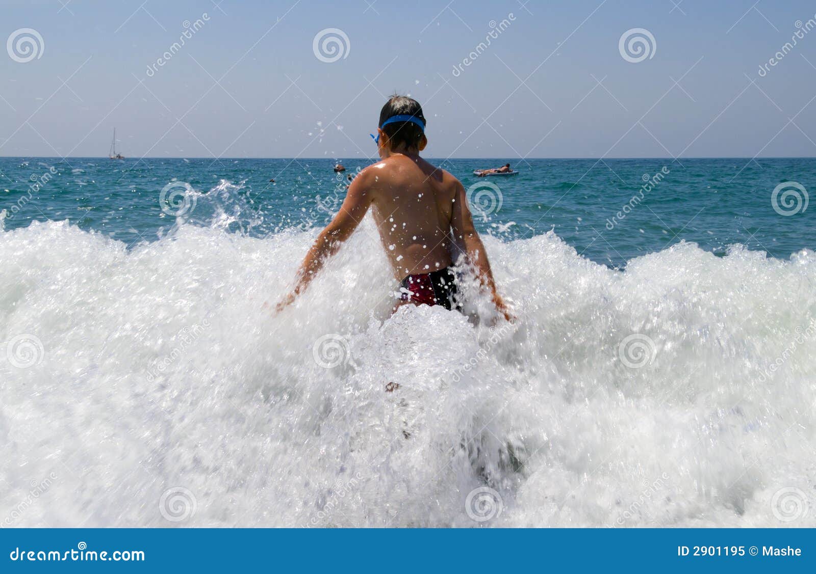 The boy at ocean stock image. Image of healthy, pleasure - 2901195