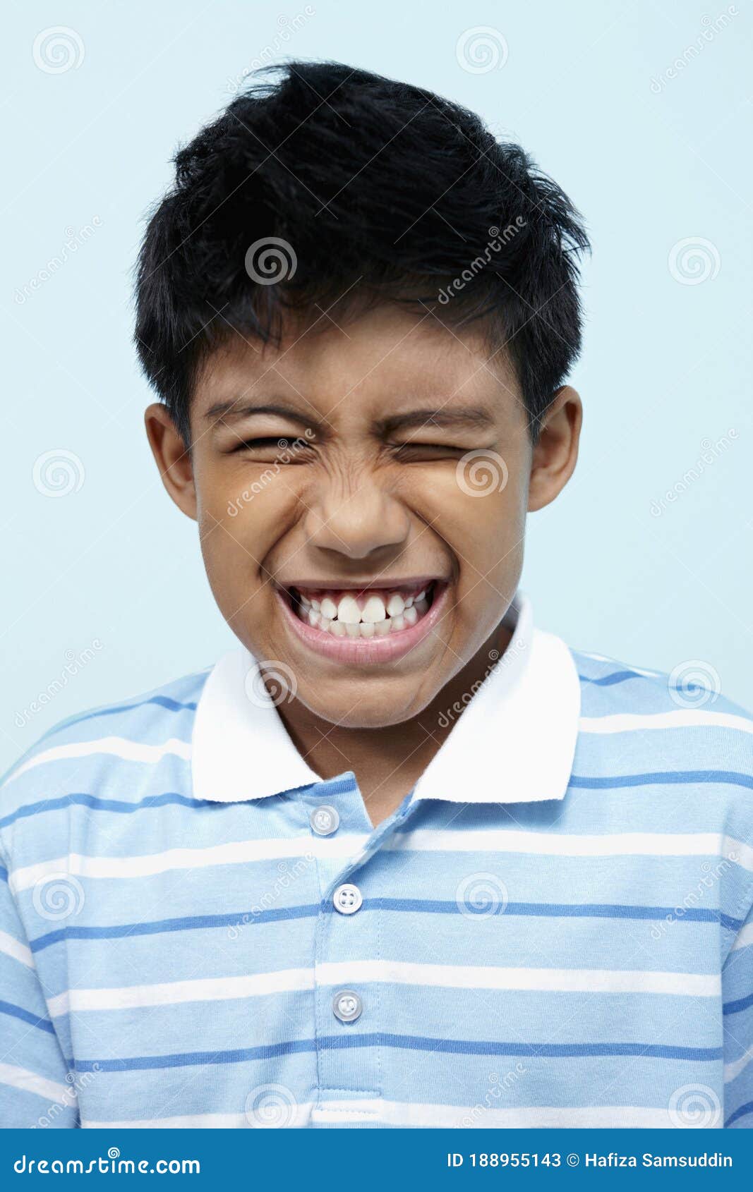 Boy with One Eye Closed. Conceptual Image Stock Image - Image of ...