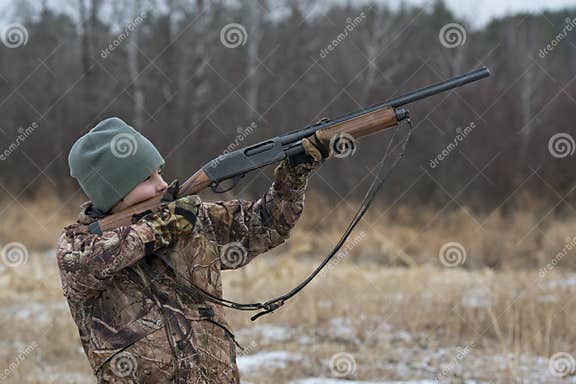 Boy out hunting stock image. Image of pheasant, hunter - 28915463