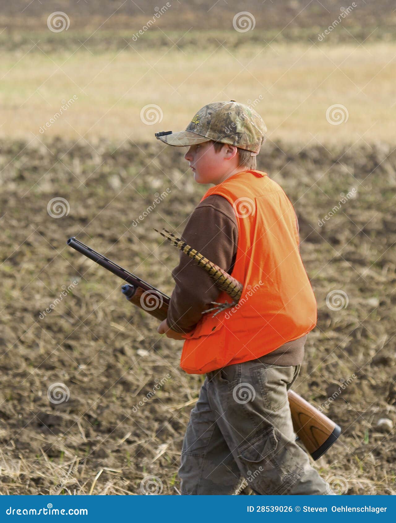 Boy out Pheasant Hunting stock photo. Image of october - 28539026