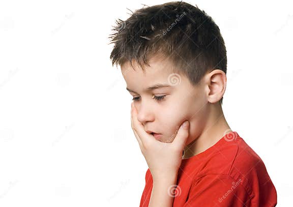 Boy in pain stock photo. Image of thoughtful, ache, troubled - 13433944