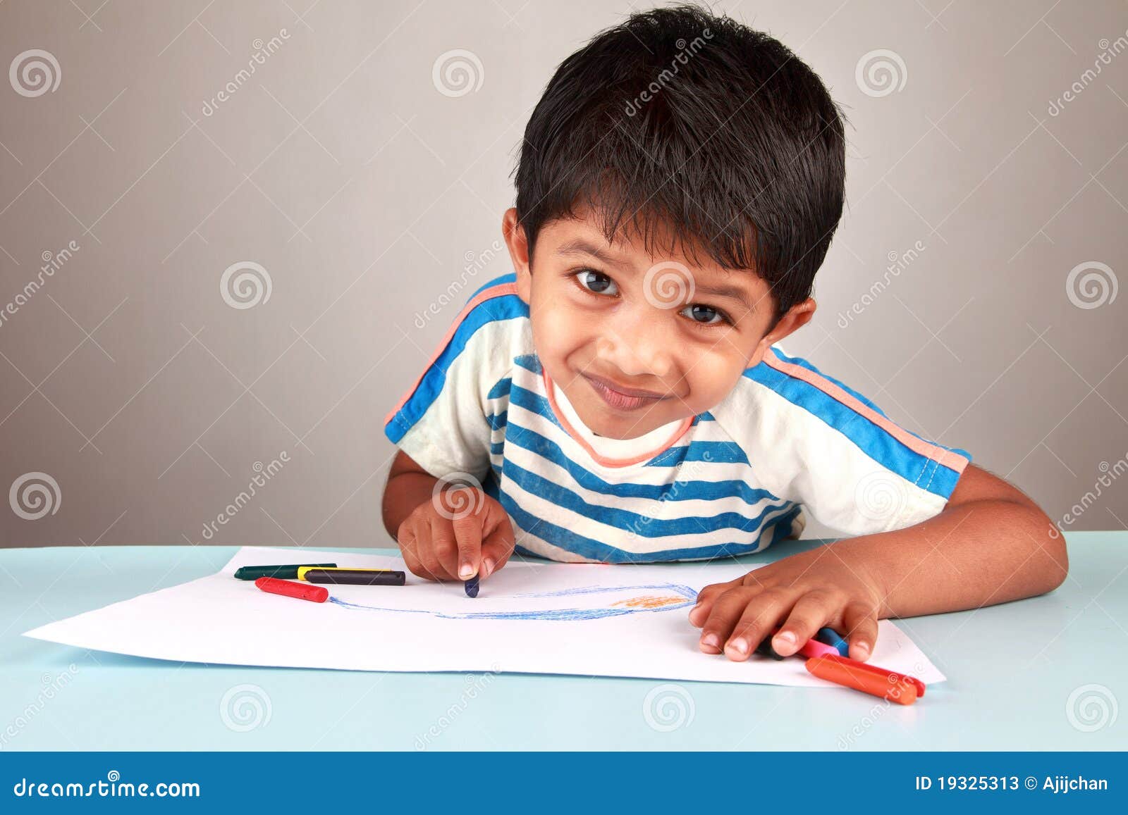 Boy painting stock image. Image of paint, human, beautiful - 19325313
