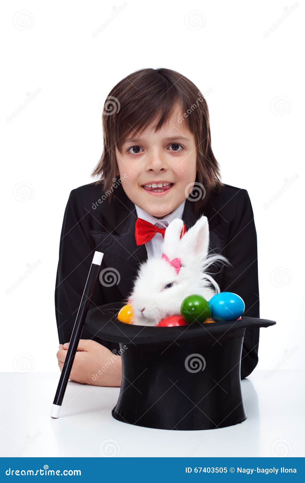 Boy Performing Easter Magic Stock Image - Image of conjure, surprise ...