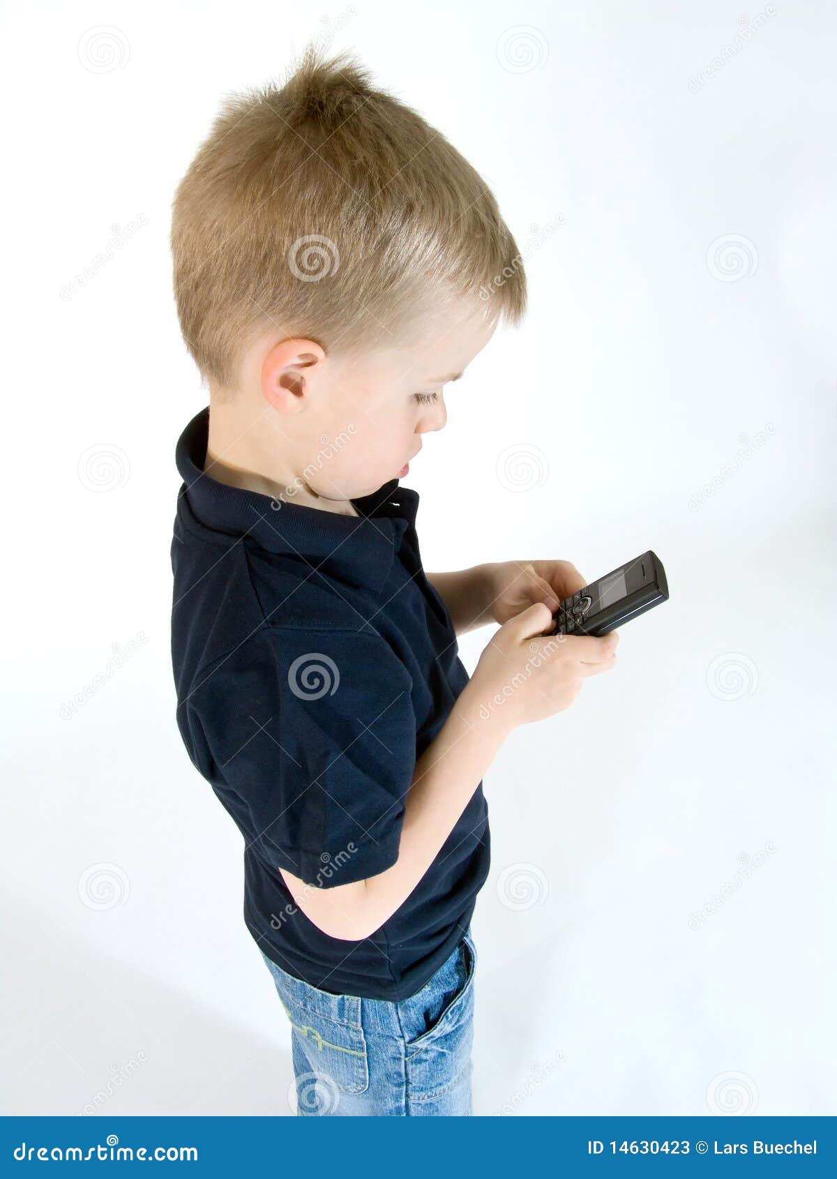 Boy with phone stock image. Image of telephone, caucasian - 14630423