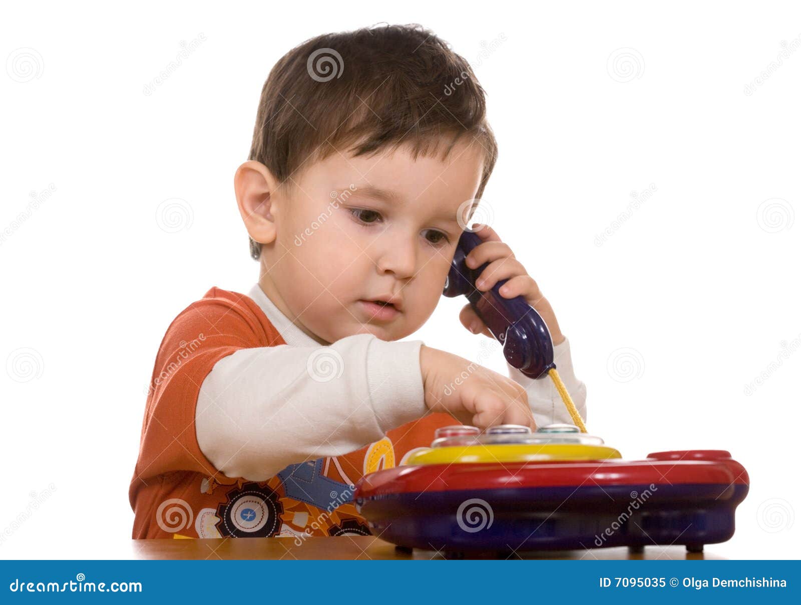 Boy & phone stock image. Image of childhood, phone - 7095035