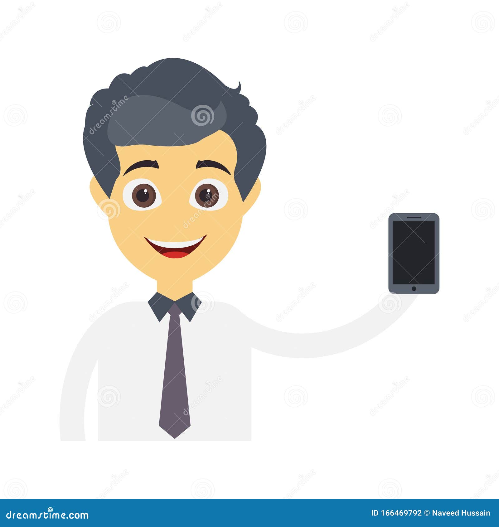 Boy Phone Vector Flat Color Icon Stock Vector - Illustration of ...