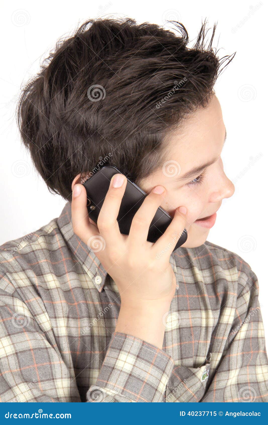 Boy on the phone stock image. Image of online, person - 40237715