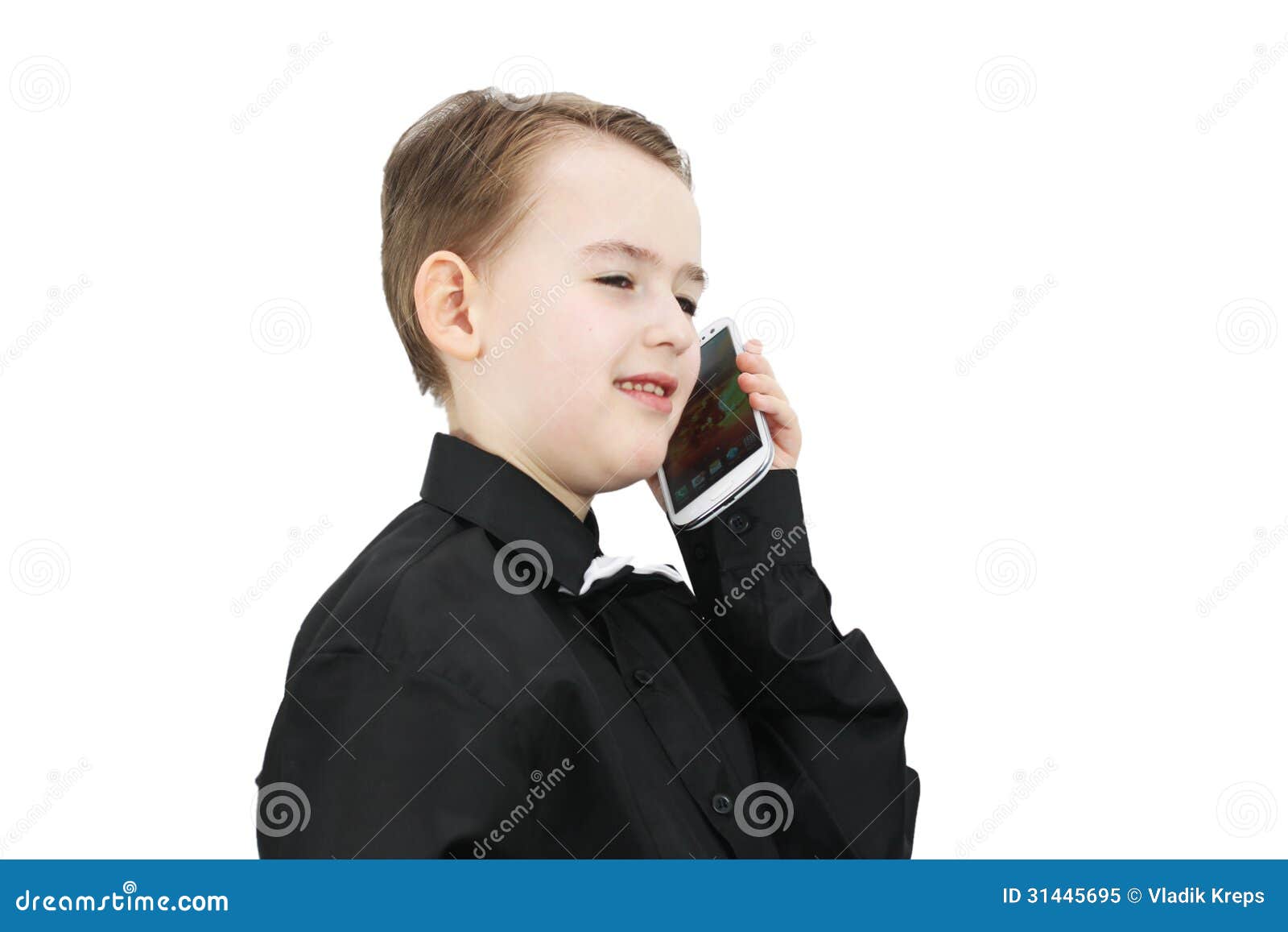 Boy with a phone stock image. Image of child, technology - 31445695