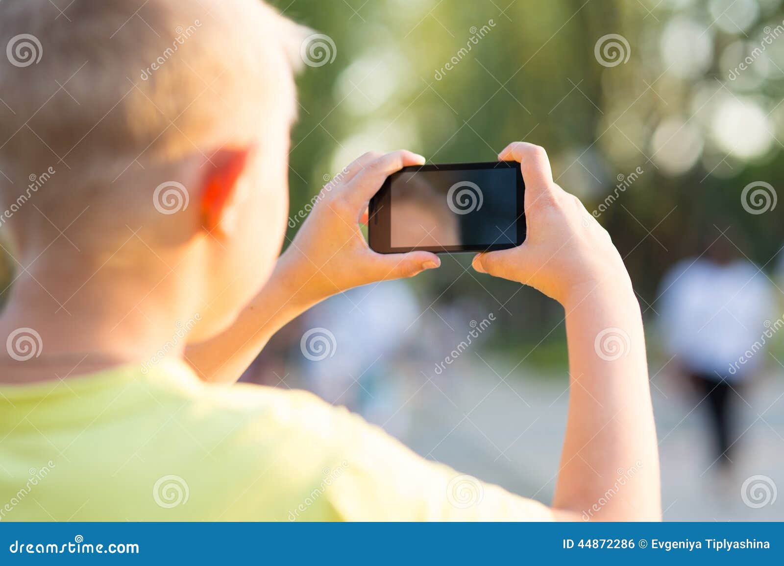 Boy Photographed on a Smartphone Stock Photo - Image of technology ...