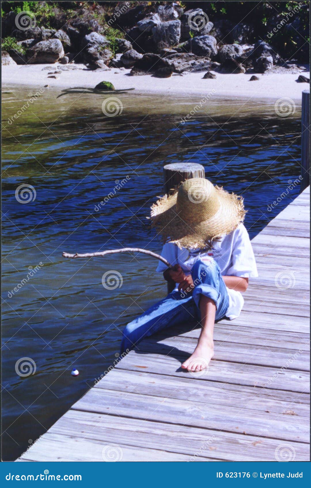 Boy on Pier stock photo. Image of enjoyment, child, marina - 623176
