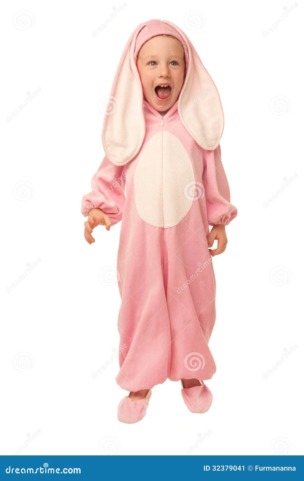 Boy in the Pink Rabbit Costume Stock Image - Image of away, childhood ...